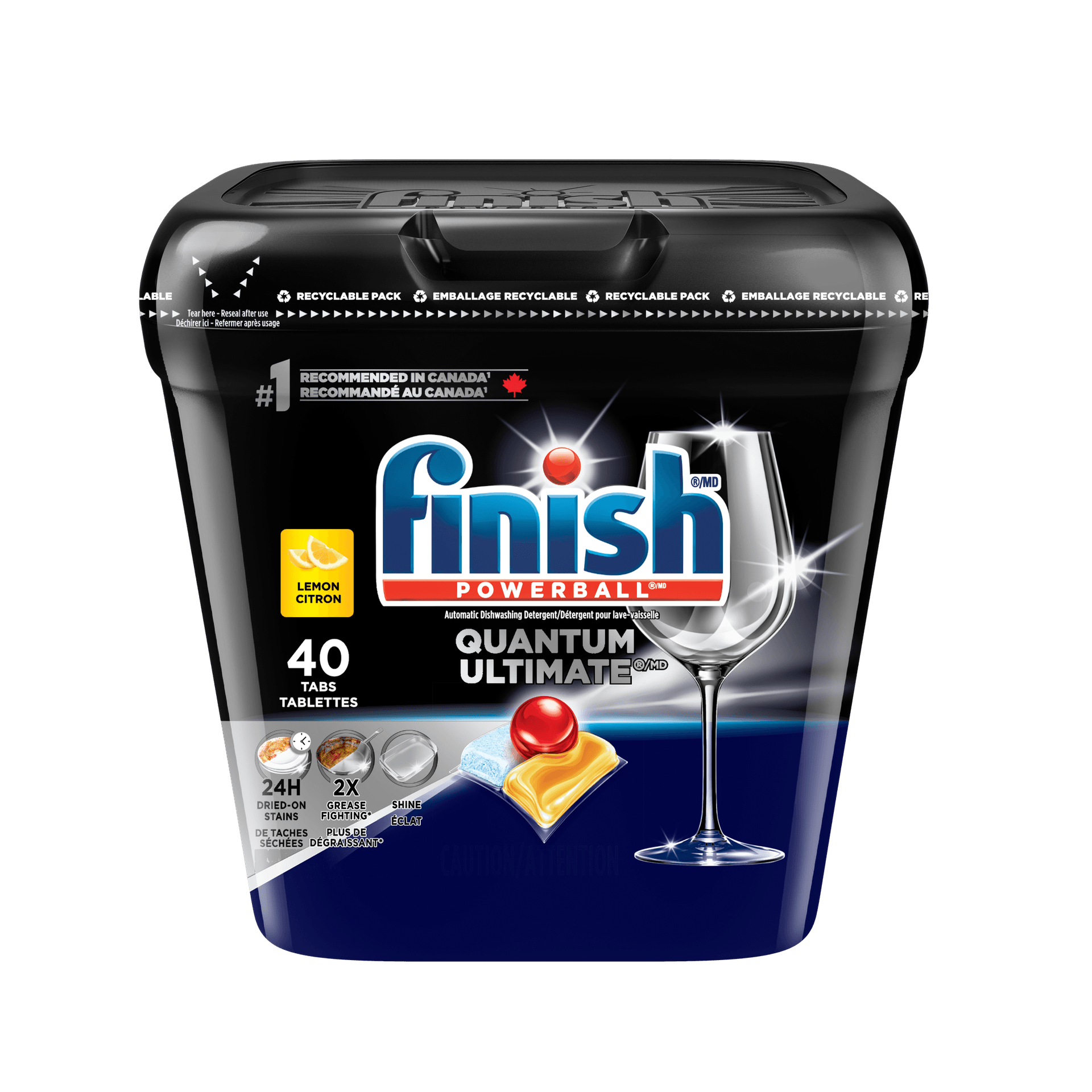 Finish® Quantum Ultimate™ Dishwasher Tablets 40 Lemon | Finish CA