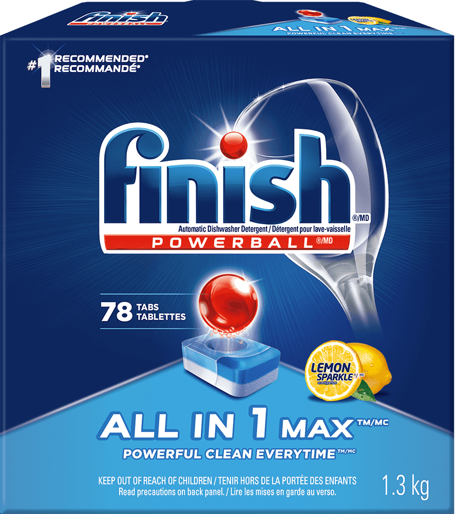 Finish® All-In-1 Max Dishwasher Tablets 78 Lemon | Finish CA